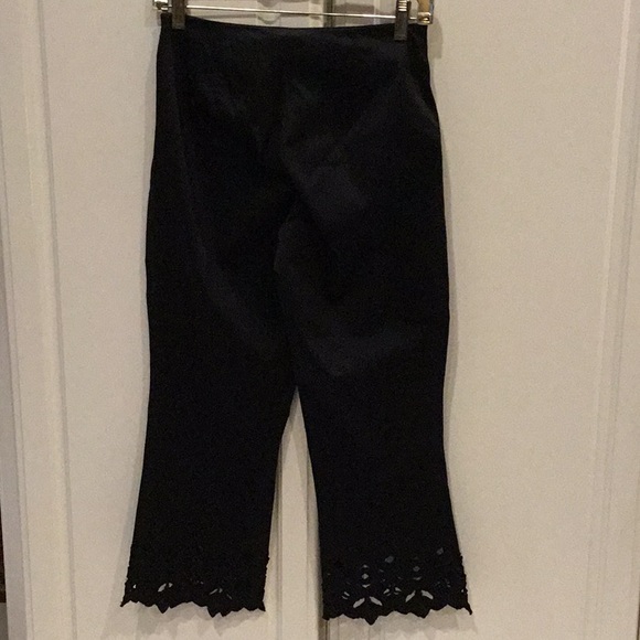 Cache | Pants & Jumpsuits | Cache Black Embroidered Capris | Poshmark